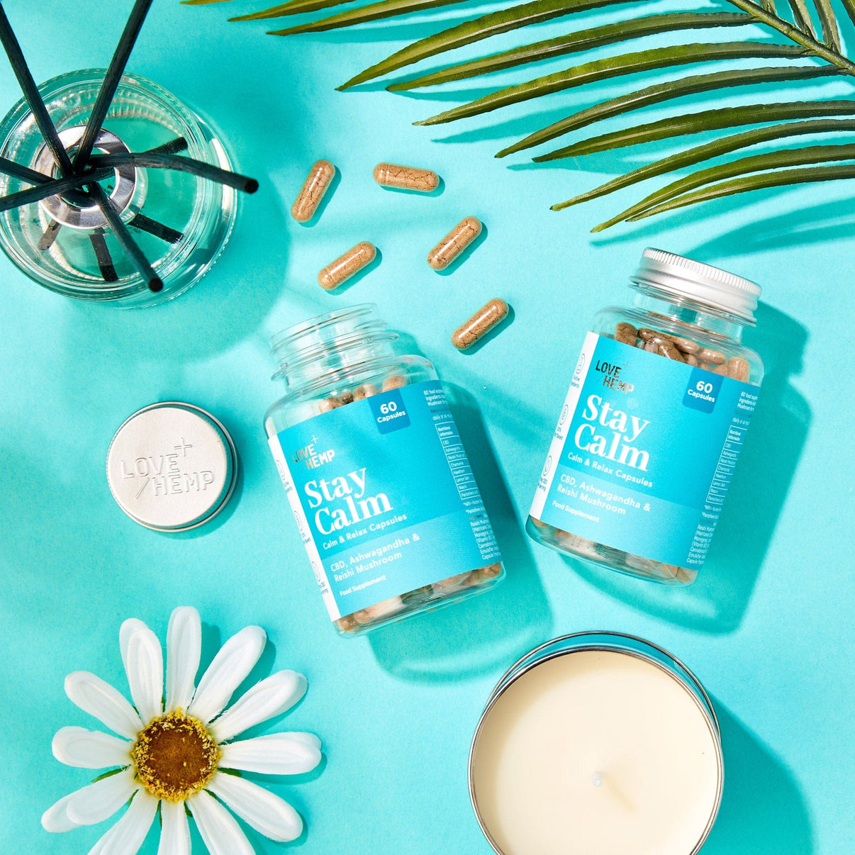 Love Hemp Stay Calm Capsules | 60 CBD Mood Support Capsules